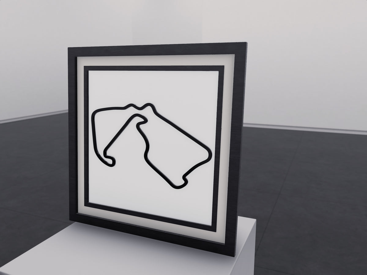 Silverstone 3D printed track art, race circuits wall decor – LP3D